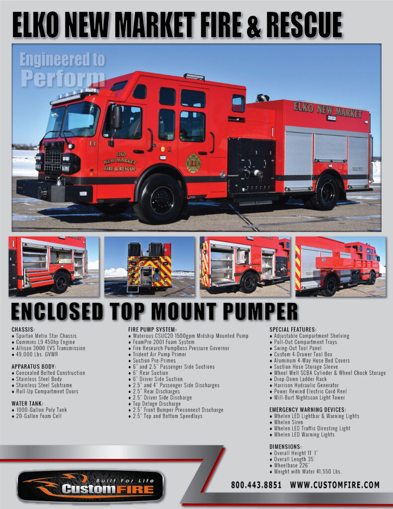Enclosed Top Mount Pumper | CustomFIRE