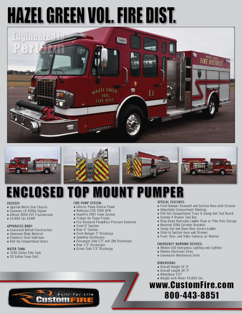 Enclosed Top Mount Pumper | CustomFIRE